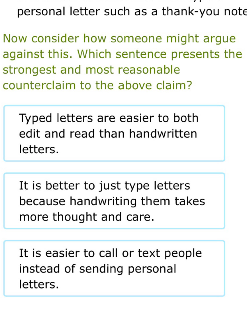 Solved: personal letter such as a thank-you note Now consider how ...