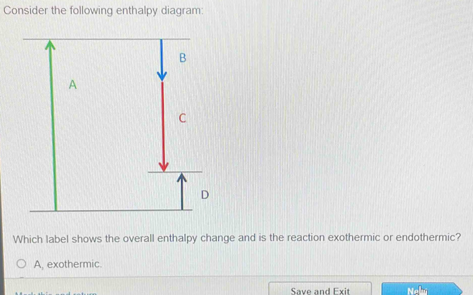 Solved: Consider the following enthalpy diagram: Which label shows the ...