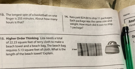 Solved: Name _ 13. The longest spin of a basketball on one 14. Kara ...