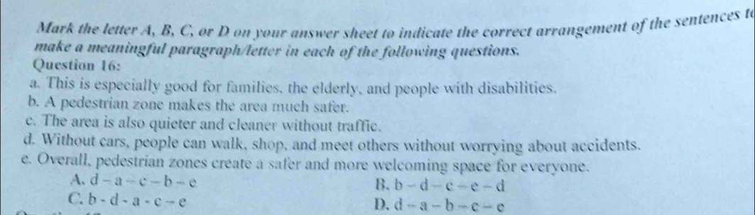 Giải quyết:Mark the letter A, B, C, or D on your answer sheet to ...