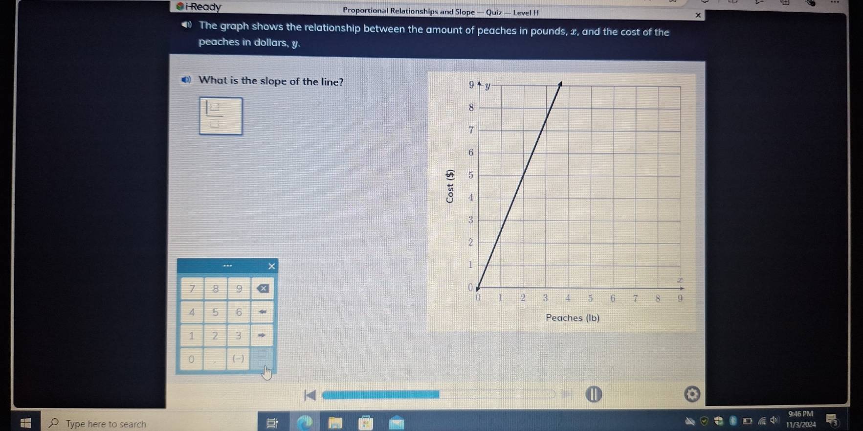 Solved: i Ready Proportional Relationships and Slope — Quiz — Level H ...