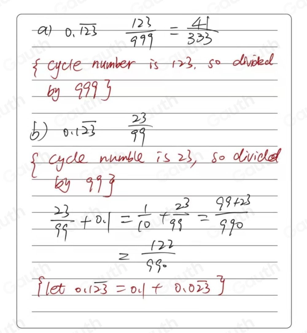 Solved: 12: Using sum of the geometric series, express each of the ...