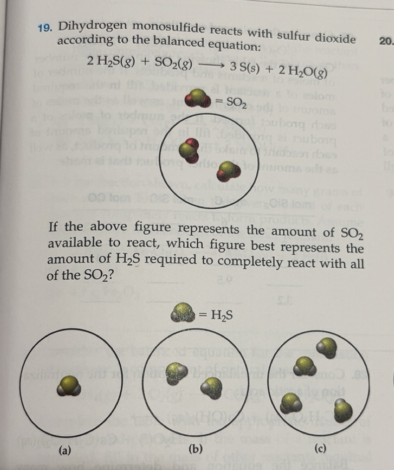 Solved: Dihydrogen monosulfide reacts with sulfur dioxide 20. according ...