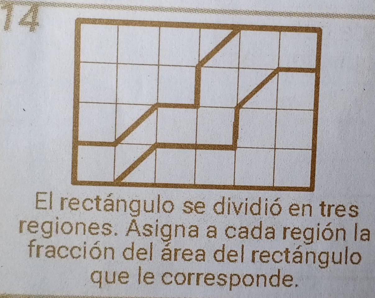 Resuelto:El rectángulo se dividió en tres regiones. Asigna a cada ...
