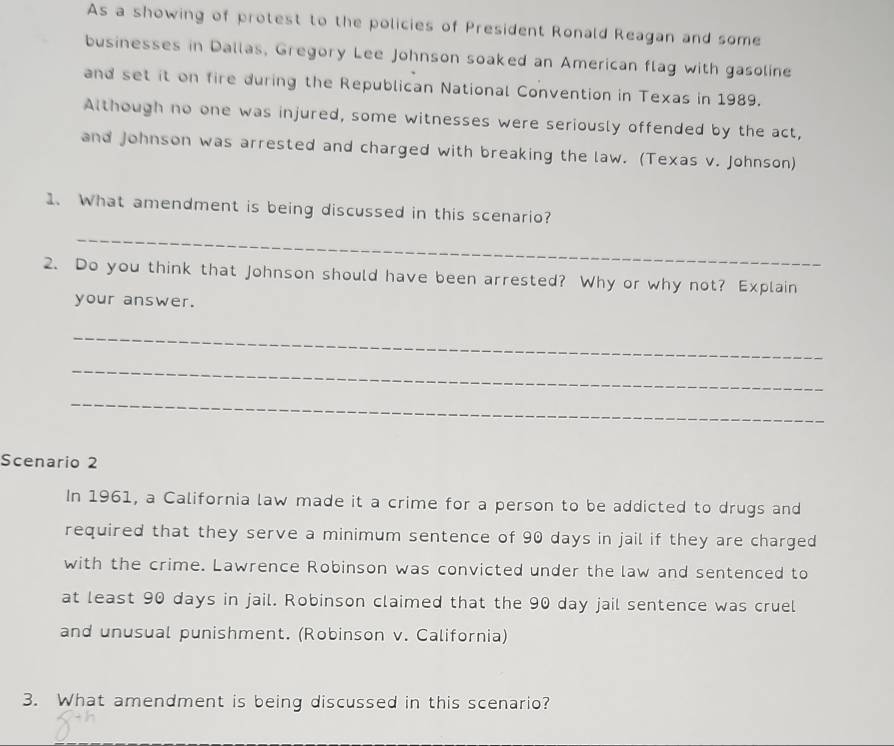 Solved: As a showing of protest to the policies of President Ronald ...