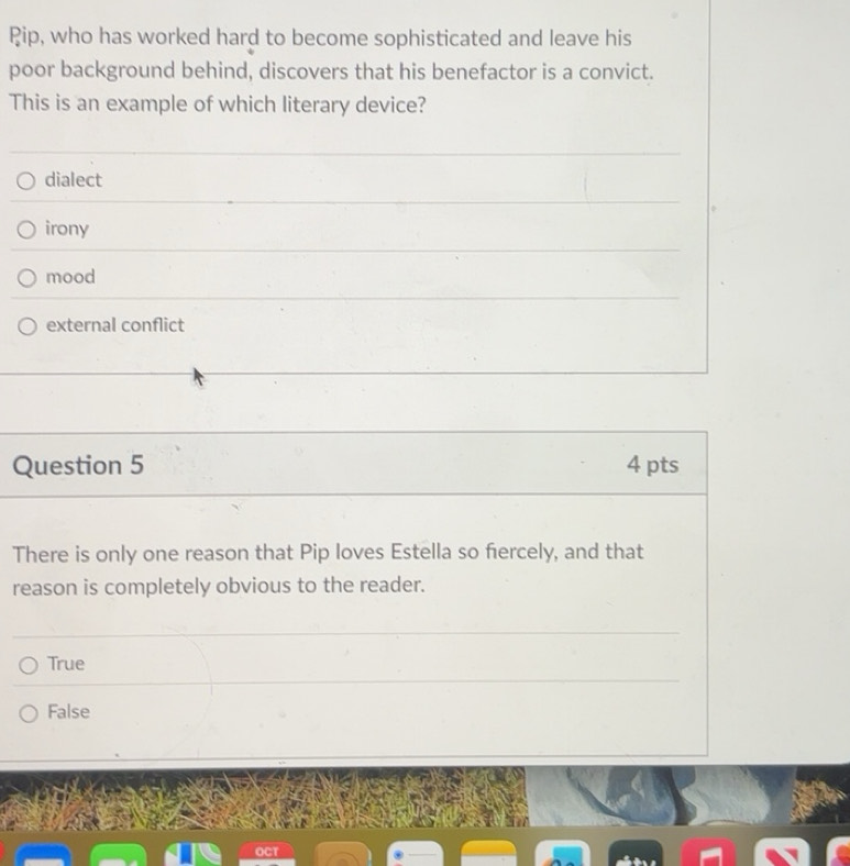 Solved: Pip, who has worked hard to become sophisticated and leave his ...