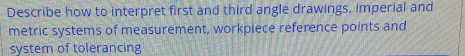 Solved: Describe how to interpret first and third angle drawings ...