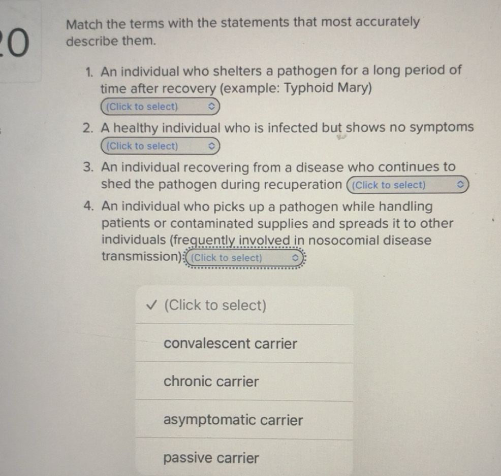 Solved: Match the terms with the statements that most accurately 0 ...