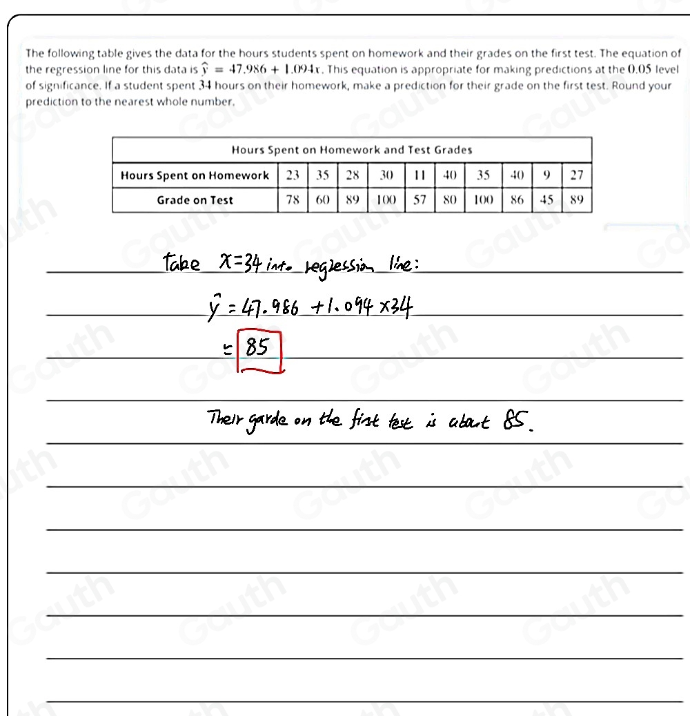 Solved: The following table gives the data for the hours students spent ...