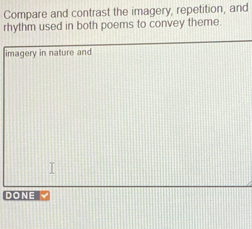 Solved: Compare and contrast the imagery, repetition, and rhythm used ...