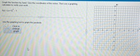Solved: calculator to veriy your work Graph the function by hand Give ...