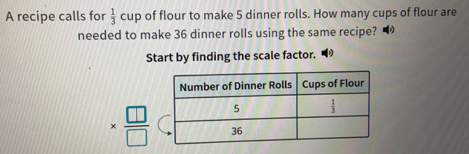 Solved: A recipe calls for 1/3 cup of flour to make 5 dinner rolls. How ...