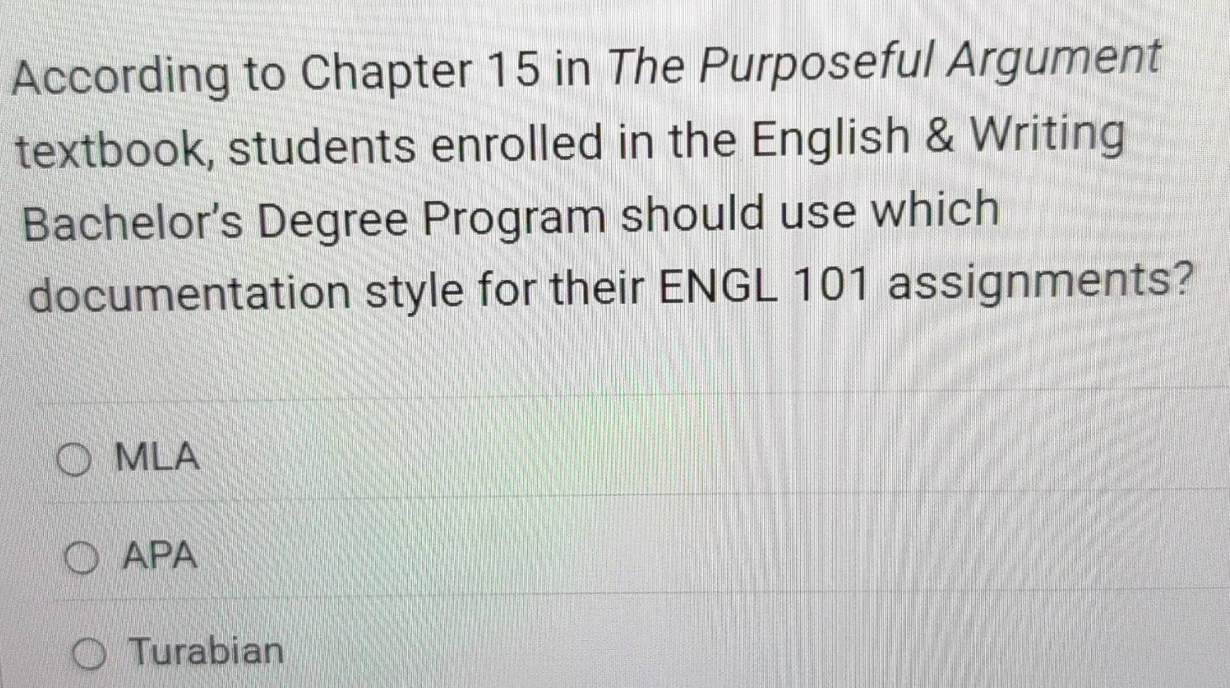 Solved: According to Chapter 15 in The Purposeful Argument textbook ...