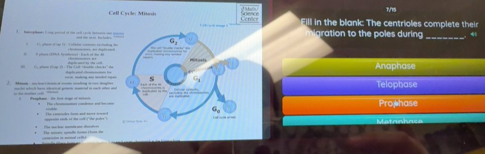 Solved: Cell Cycle: Mitosis Center Science 7/15 Cell cysle image t Fill ...
