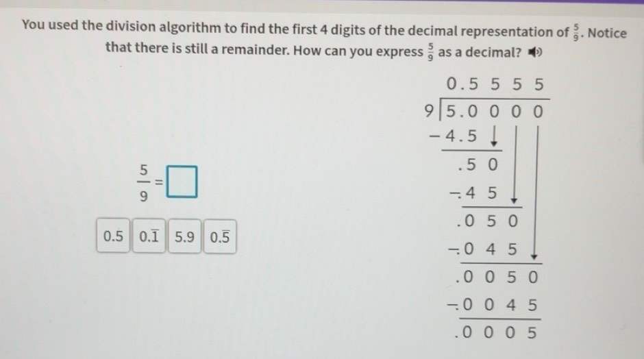 Solved: You used the division algorithm to find the first 4 digits of ...