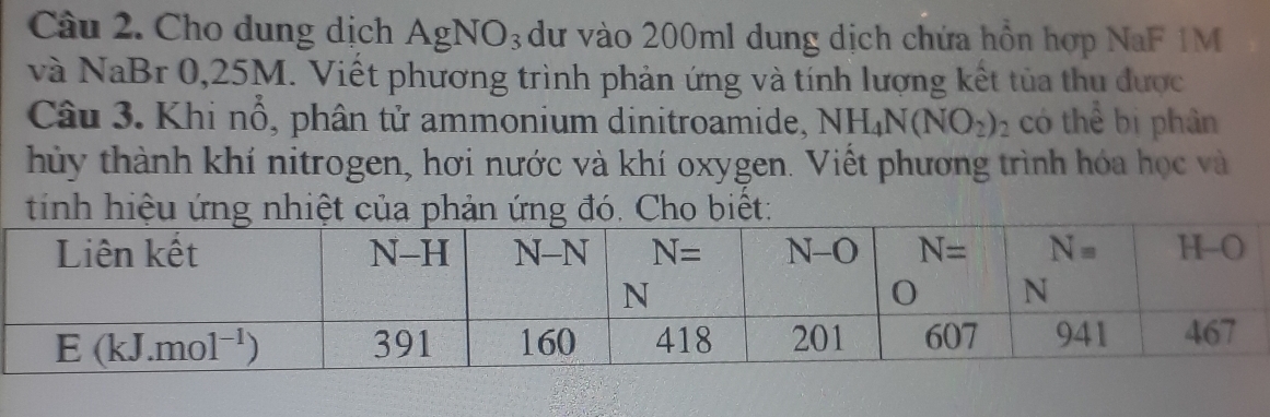 Giải quyết:Cho dung dịch AgNO_3 dư vào 200ml dung dịch chứa hồn hợp NaF ...