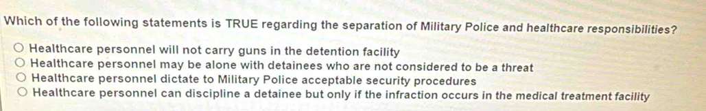 Solved: Which of the following statements is TRUE regarding the ...