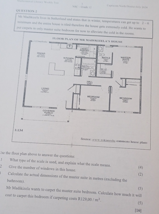 Solved: Cahemsocal Lilency Wockly Too Capricor Nonh Distric July 2034 ...
