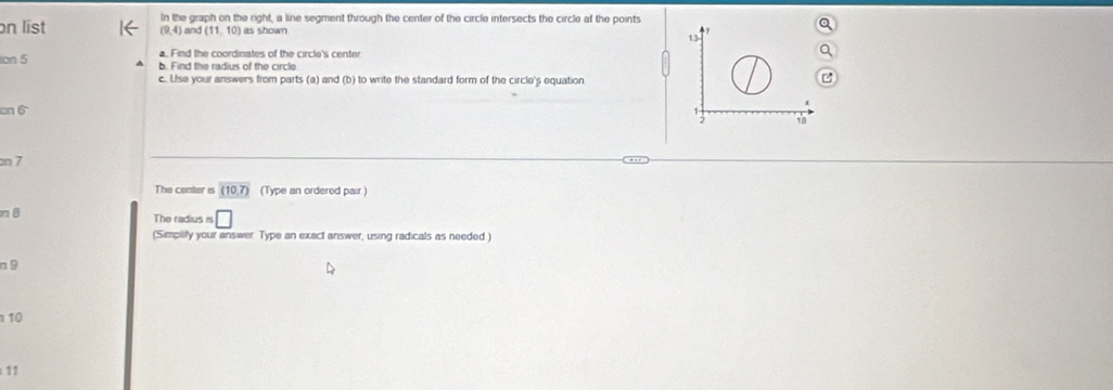 Solved: list In the graph on the right, a line segment through the ...