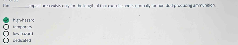 Solved: The_ impact area exists only for the length of that exercise ...