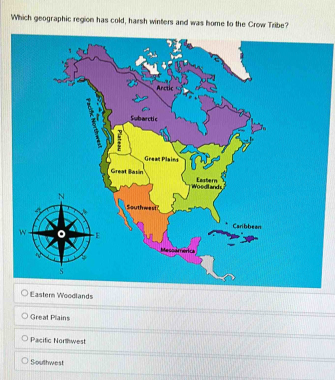 Solved: Which geographic region has cold, harsh winters and was home to ...
