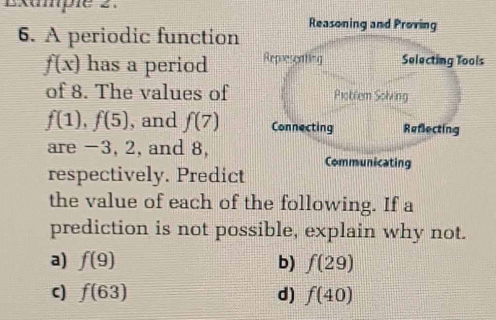 Solved: Example 2. 6. A periodic function Reasoning and Proving f(x ...