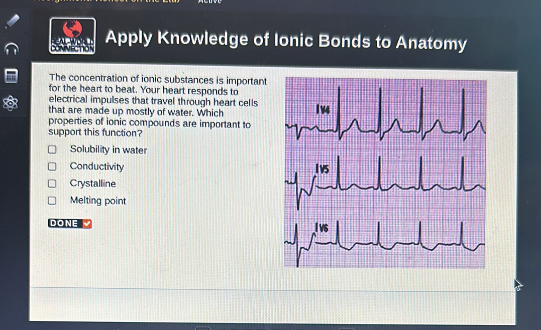 Solved: Apply Knowledge of Ionic Bonds to Anatomy ONNECTIO The ...