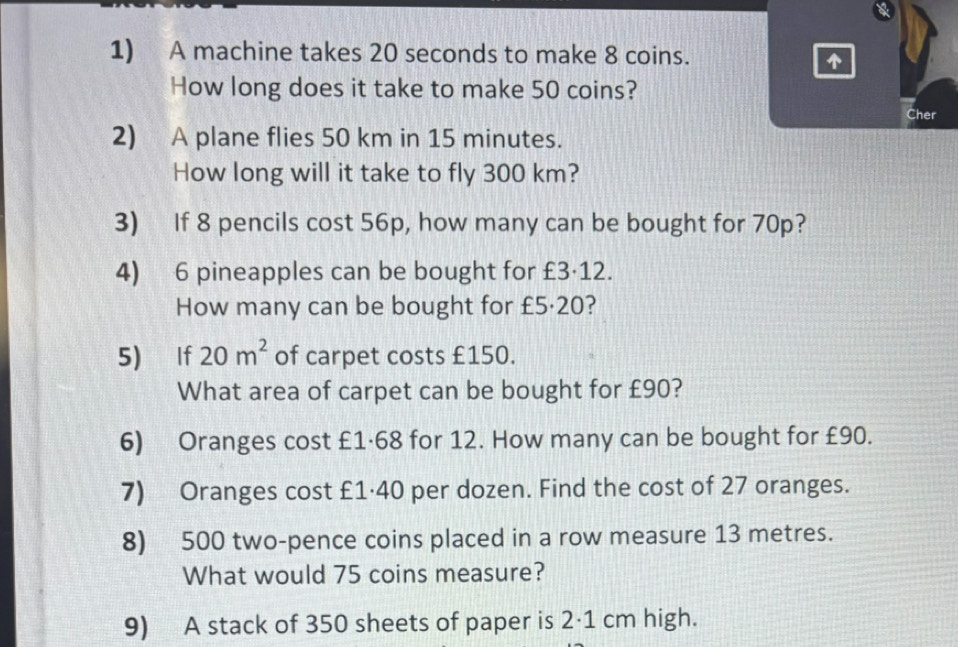 Solved: A machine takes 20 seconds to make 8 coins. How long does it ...