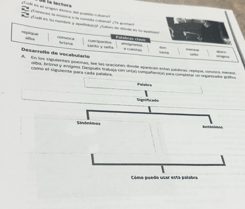 Solved: a la lectura ¿Cuál es el origen étnico del pueblo cubano ...