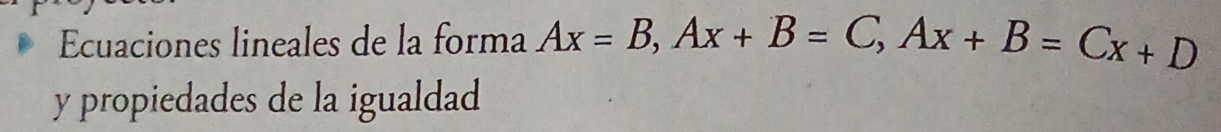 Resuelto:Ecuaciones lineales de la forma Ax=B, Ax+B=C, Ax+B=Cx+D y ...