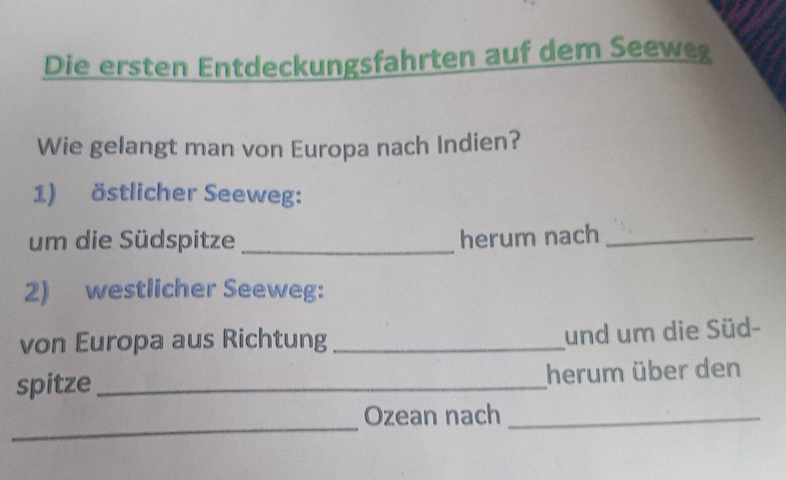 Gelöst:Die ersten Entdeckungsfahrten auf dem Seewe Wie gelangt man von ...