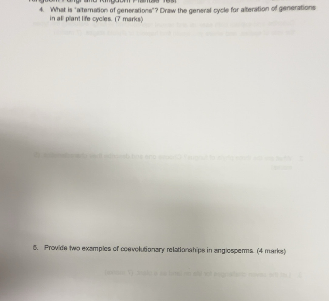 Solved: What is “alternation of generations”? Draw the general cycle ...