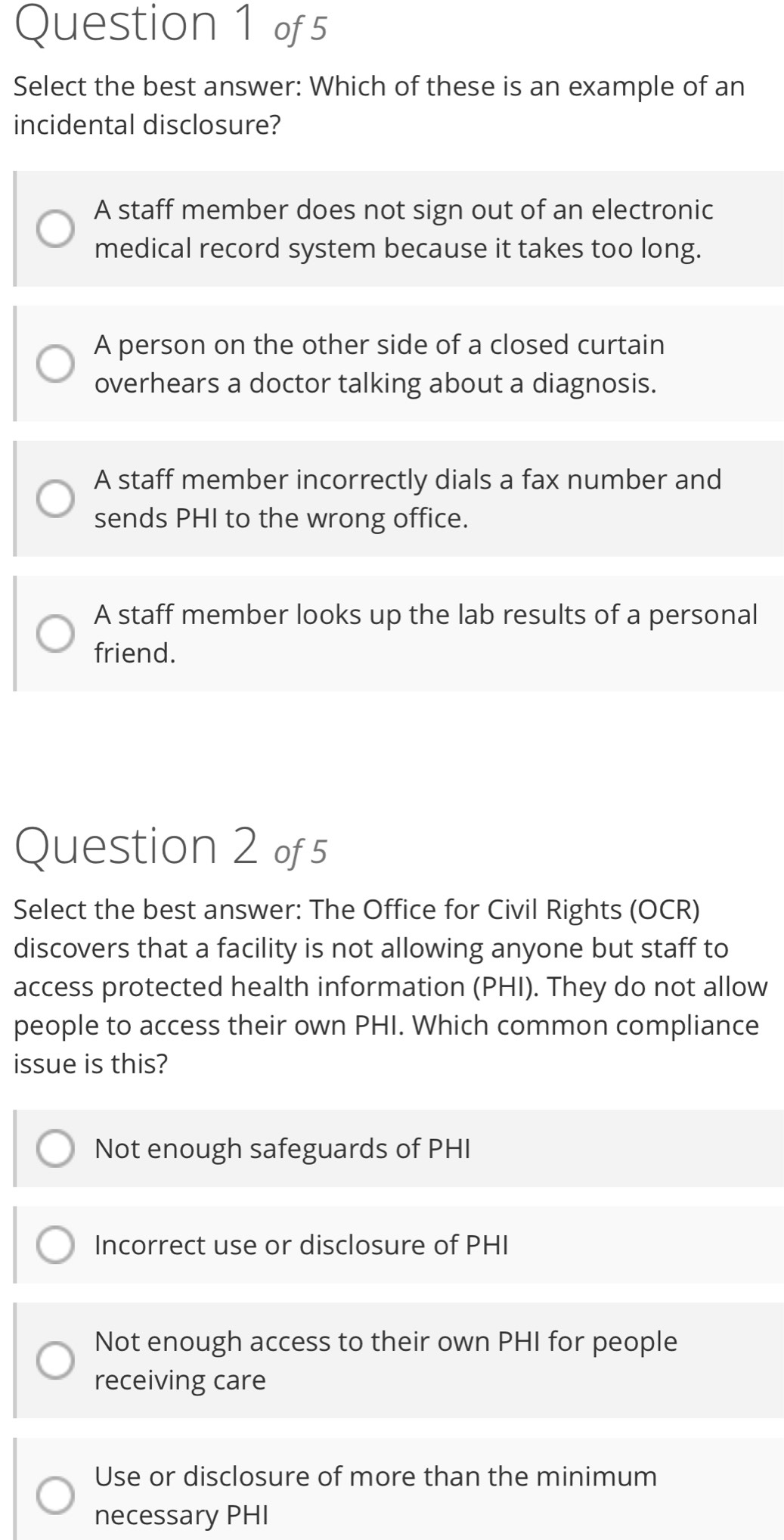 Solved: Select the best answer: Which of these is an example of an ...