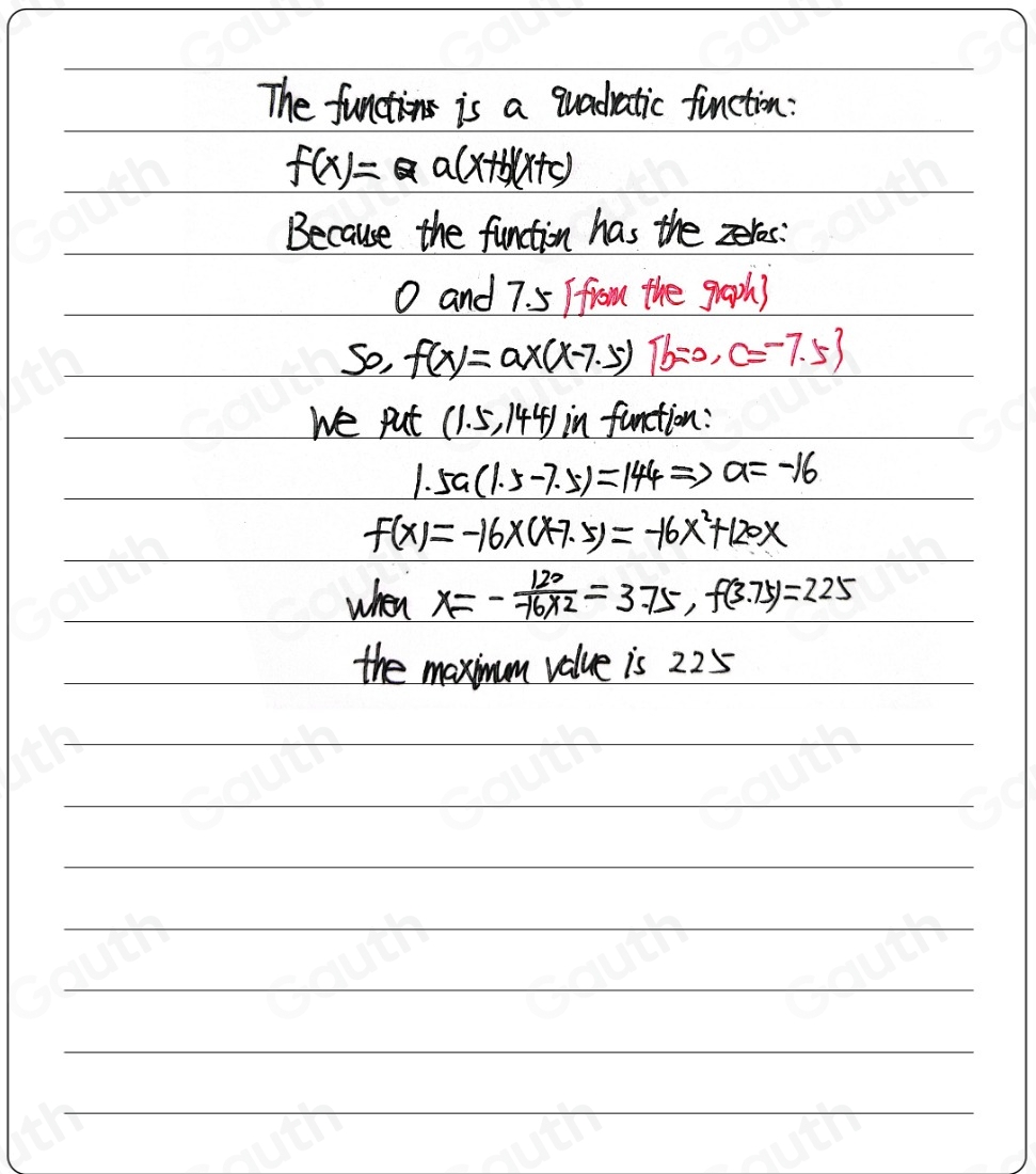 Solved: quadratic function h can be used to model the height in feet of ...