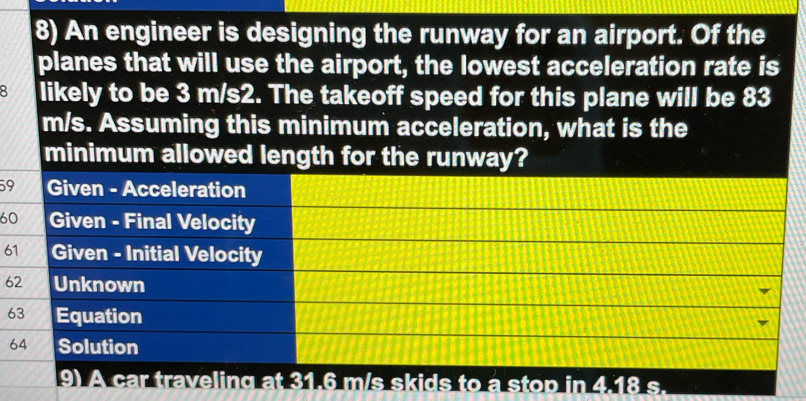 Solved: An engineer is designing the runway for an airport. Of the ...
