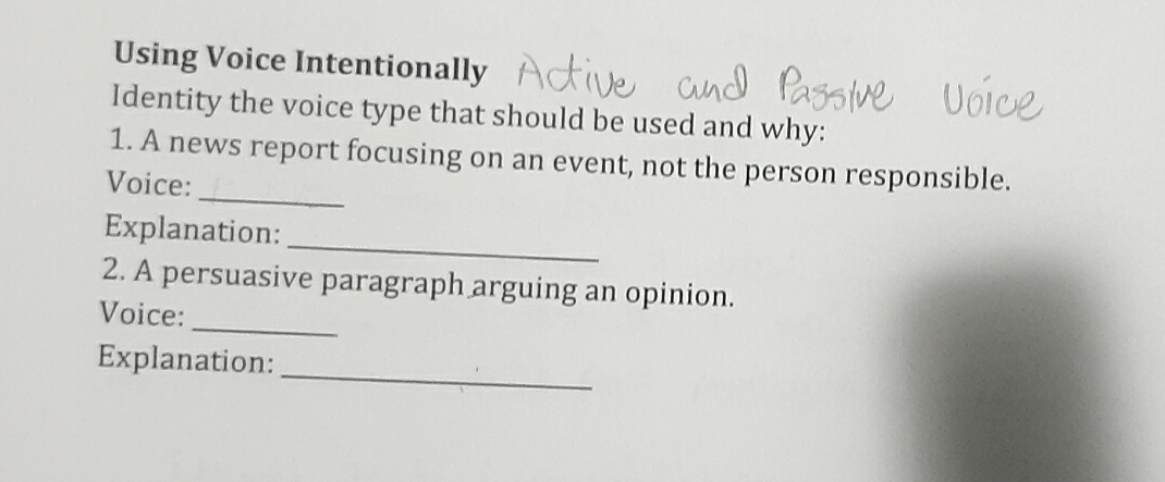 Solved: Using Voice Intentionally Identity the voice type that should ...