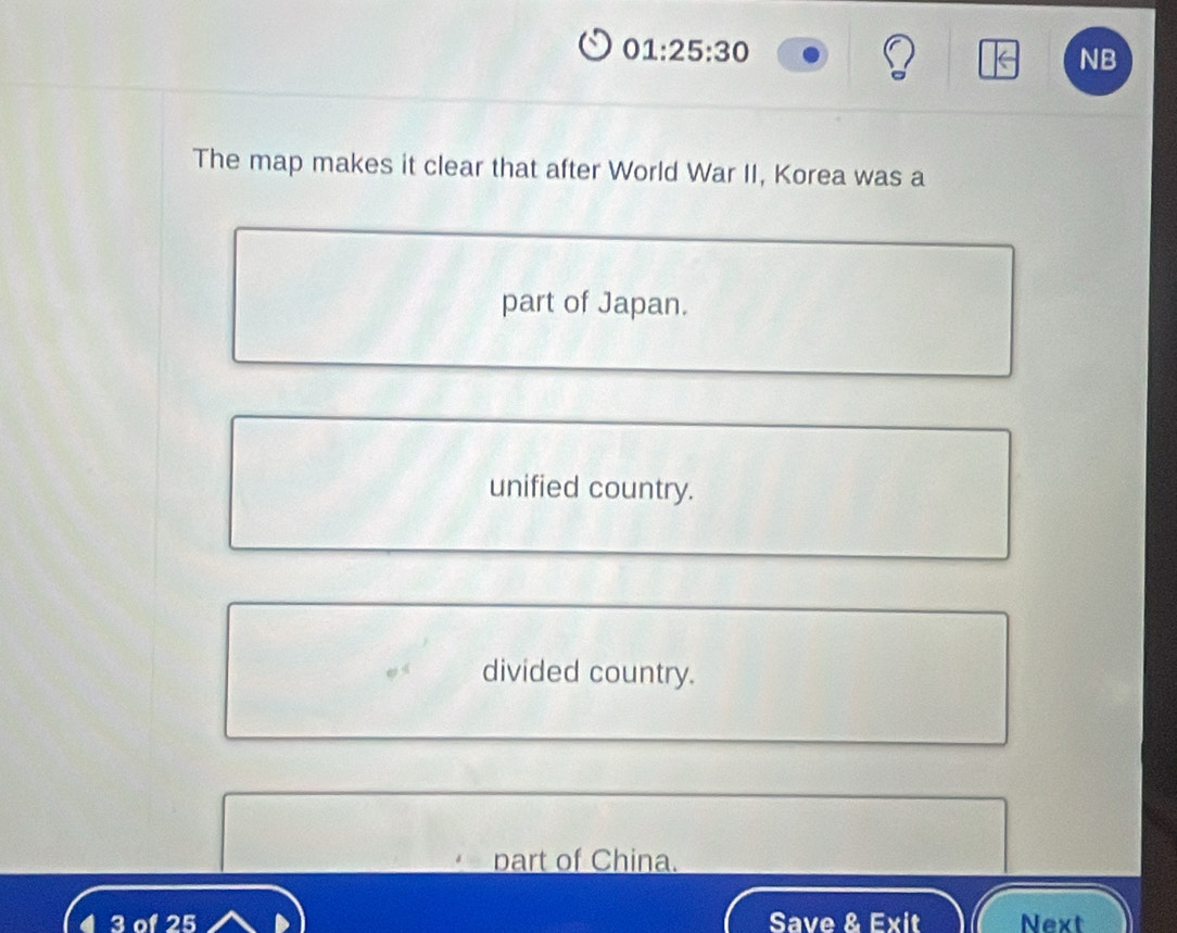 Solved: 01:25:30 NB The map makes it clear that after World War II ...