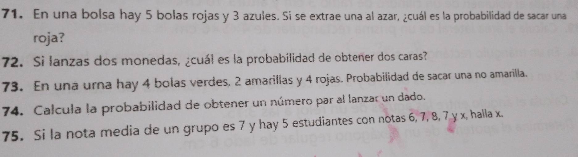 Resuelto:En una bolsa hay 5 bolas rojas y 3 azules. Si se extrae una al ...