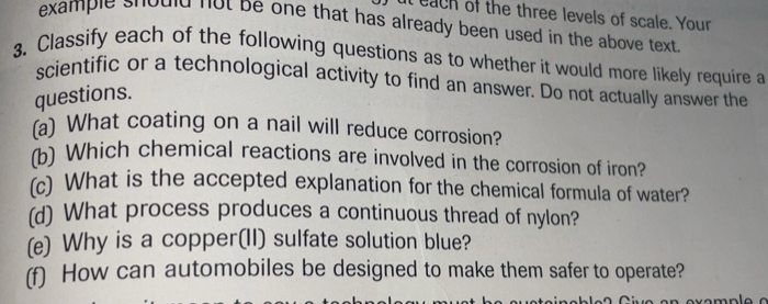 Solved: at each of the three levels of scale. Your example should not ...
