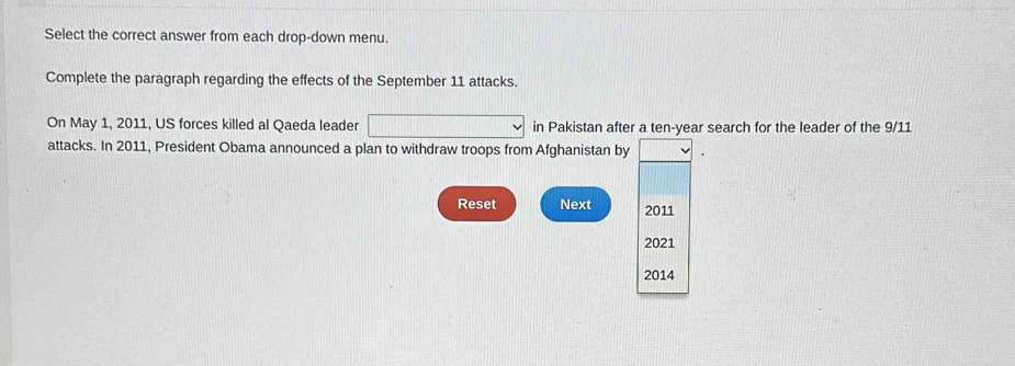 Solved: Select the correct answer from each drop-down menu. Complete ...