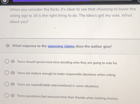 Solved: When you consider the facts, it's clear to see that choosing to ...