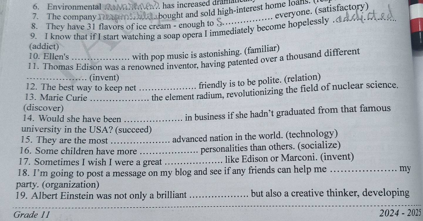 Giải quyết:Environmental _ has increased dram at 7. The company bought ...
