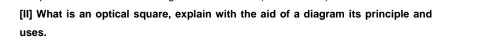 Solved: [II] What is an optical square, explain with the aid of a ...