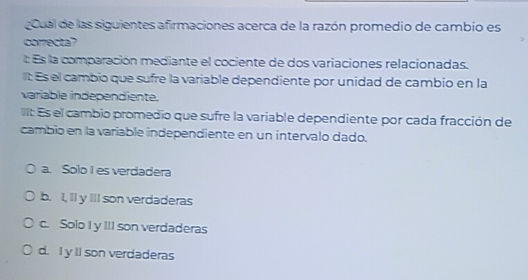 Resuelto:eCual de las siguientes afirmaciones acerca de la razón ...
