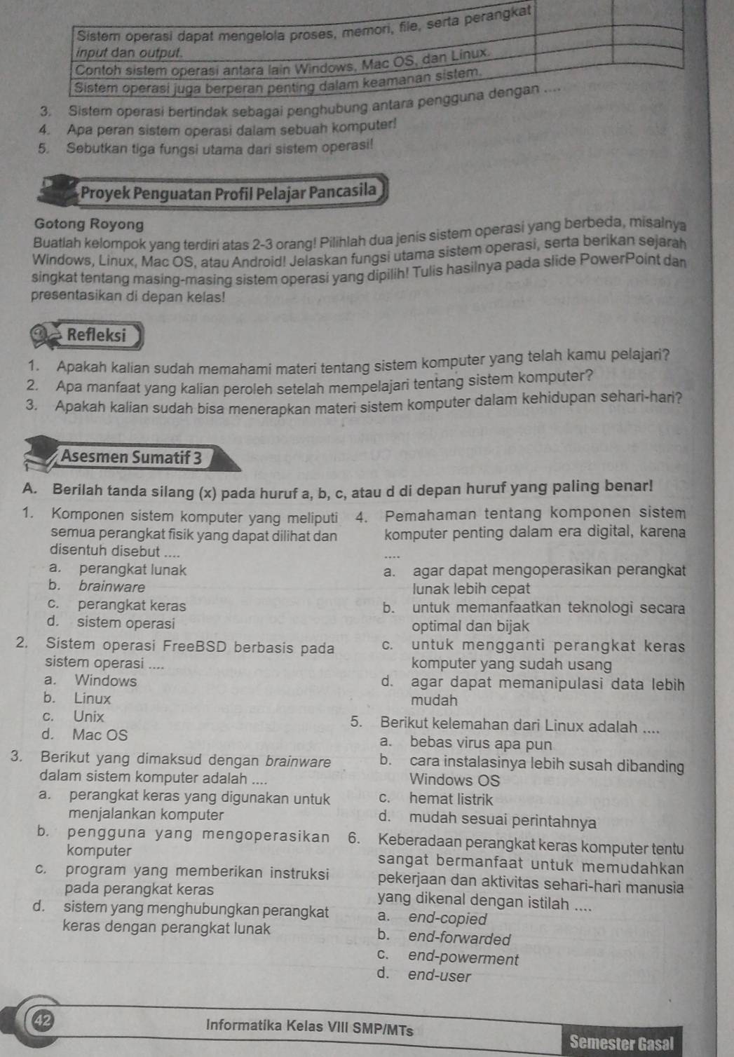 Telah dijawab:erasi bertindak sebag 4. Apa peran sistem operasi dalam ...