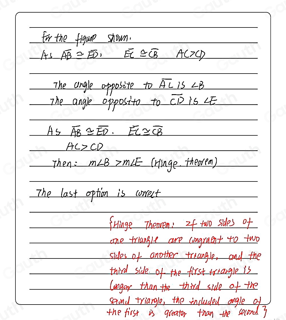 Solved: Use the diagram below and the given information to choose the ...