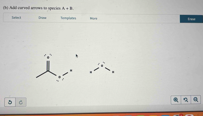 Solved: Add curved arrows to species A+B. Select Draw Templates More ...