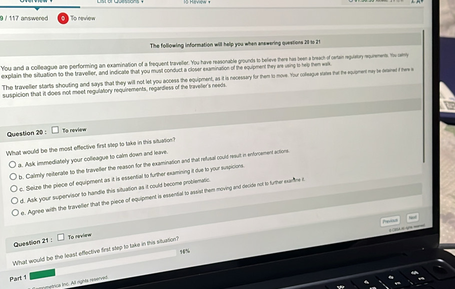 Solved: Io Review † 9 / 117 answered 0 To review The following ...