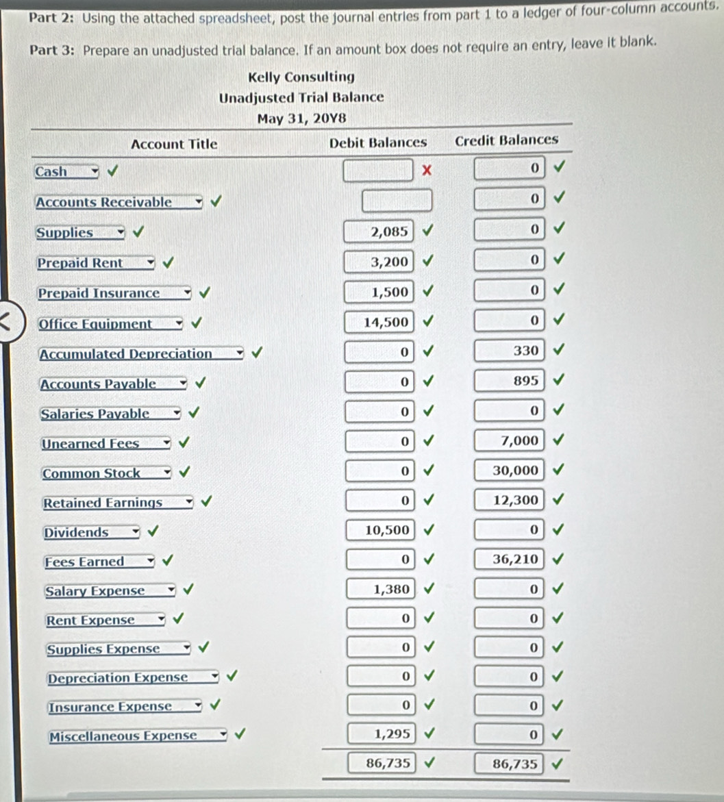 Solved: Using the attached spreadsheet, post the journal entries from ...