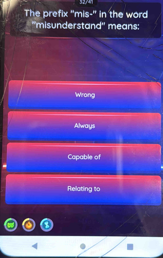 Solved: 32/41 The prefix "mis-" in the word ''misunderstand'' means ...